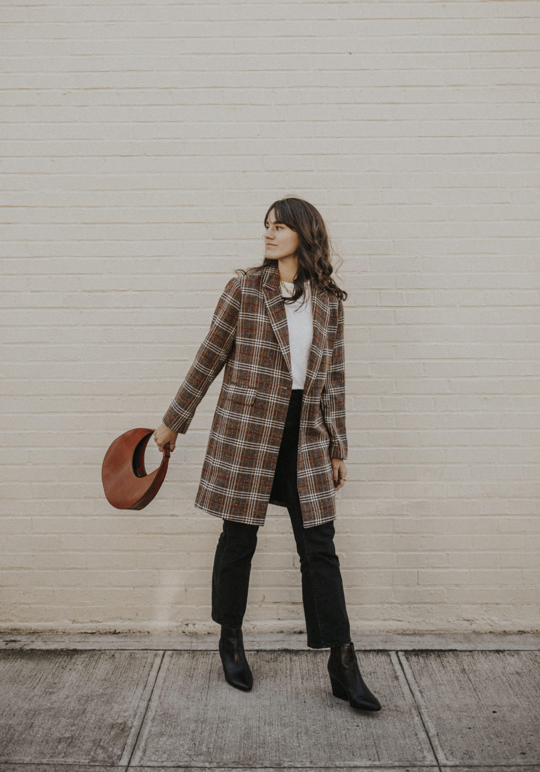 Simple Plaid Coat Look - The Moptop